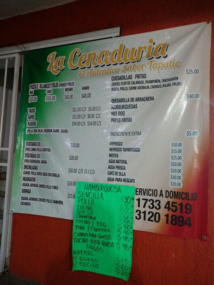 Menu at Cenaduria el Autentico Sabor Tapatio restaurant, Zapopan