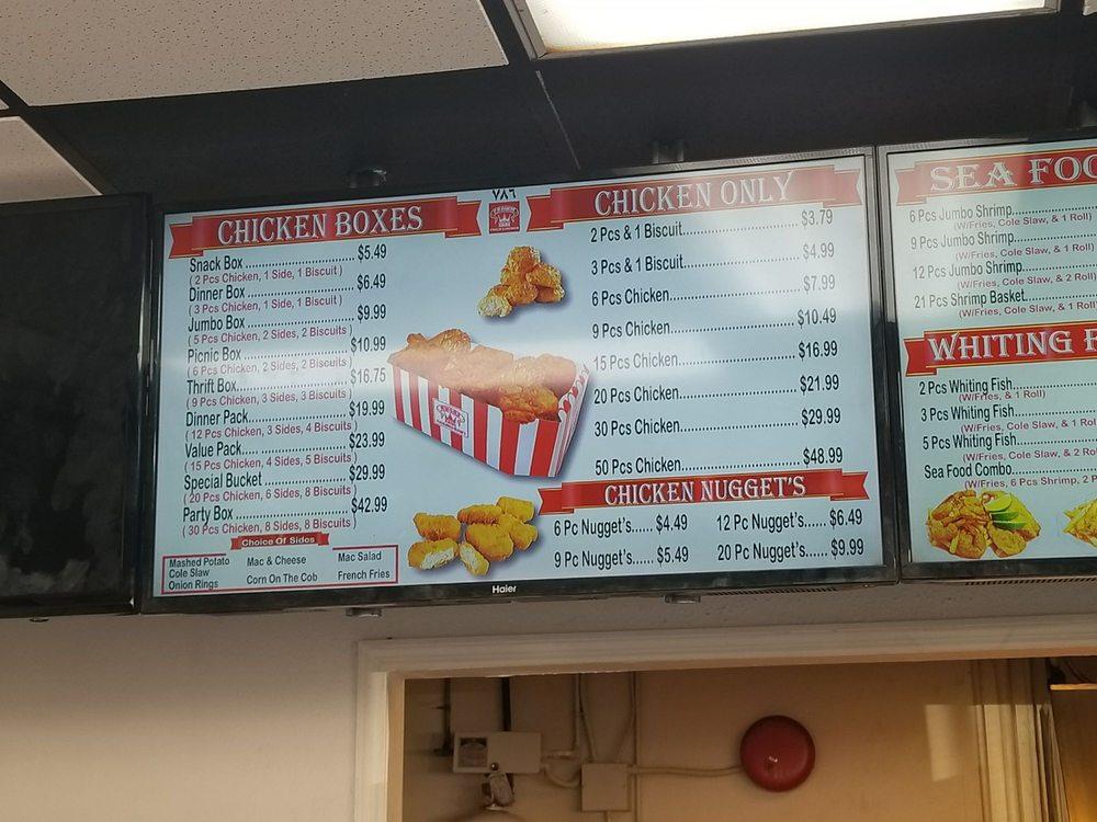 Menu at Crown Fried Chicken restaurant, Kissimmee, 2022 N Main St