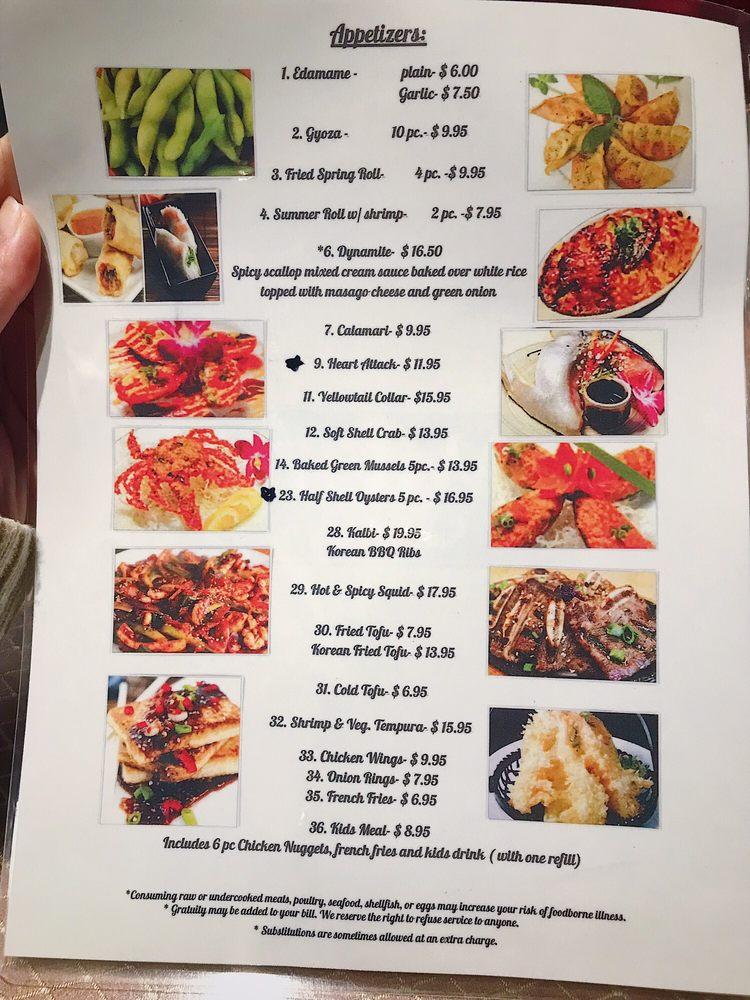 Menu at Miko’s Cuisine restaurant, Wailuku