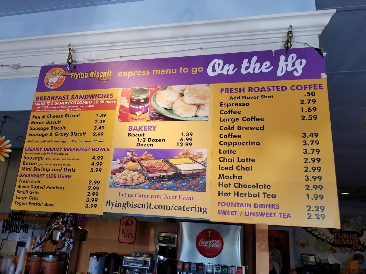 Menu at The Flying Biscuit Cafe, Peachtree City