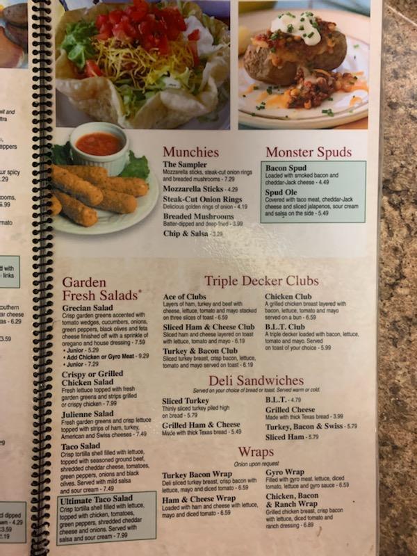 Menu at Hometown Family Restaurant, Greentown