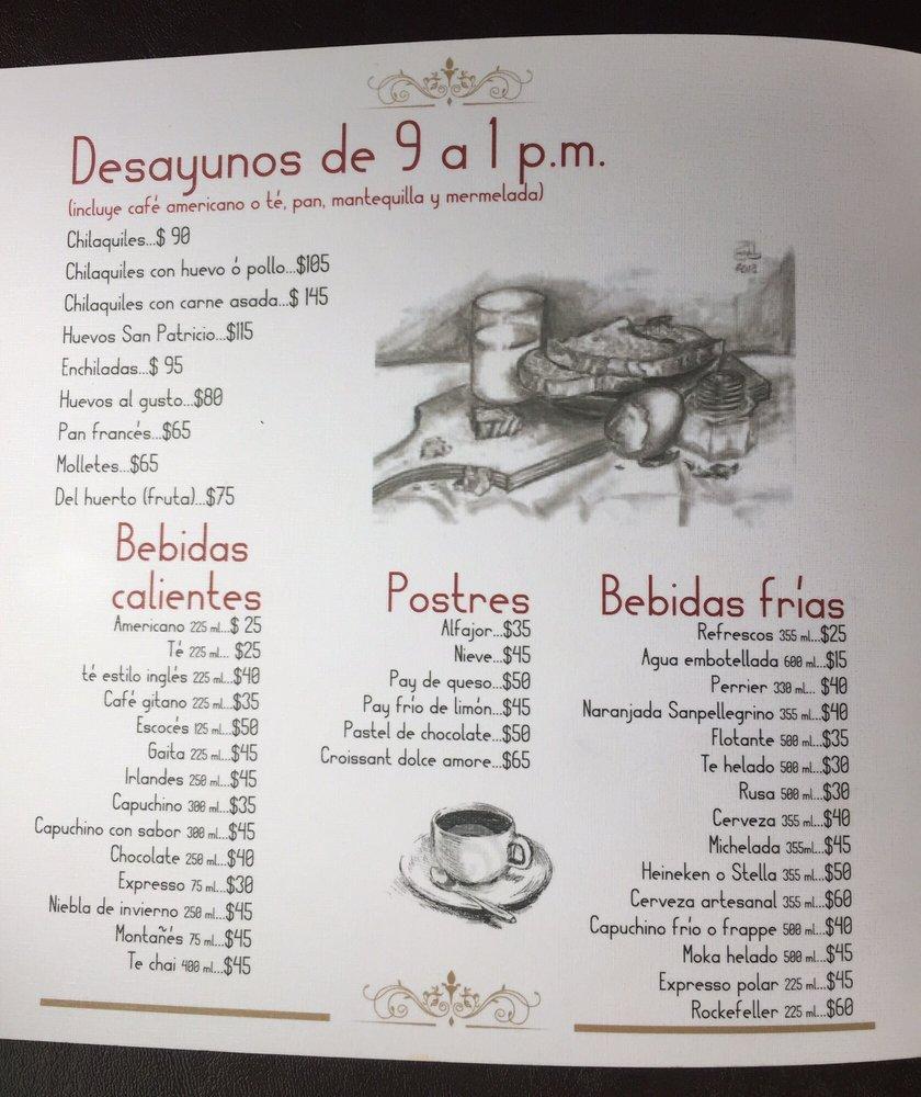 Carta del restaurante Vagón Exprés Minero, El Oro del Hidalgo, Av. del ...