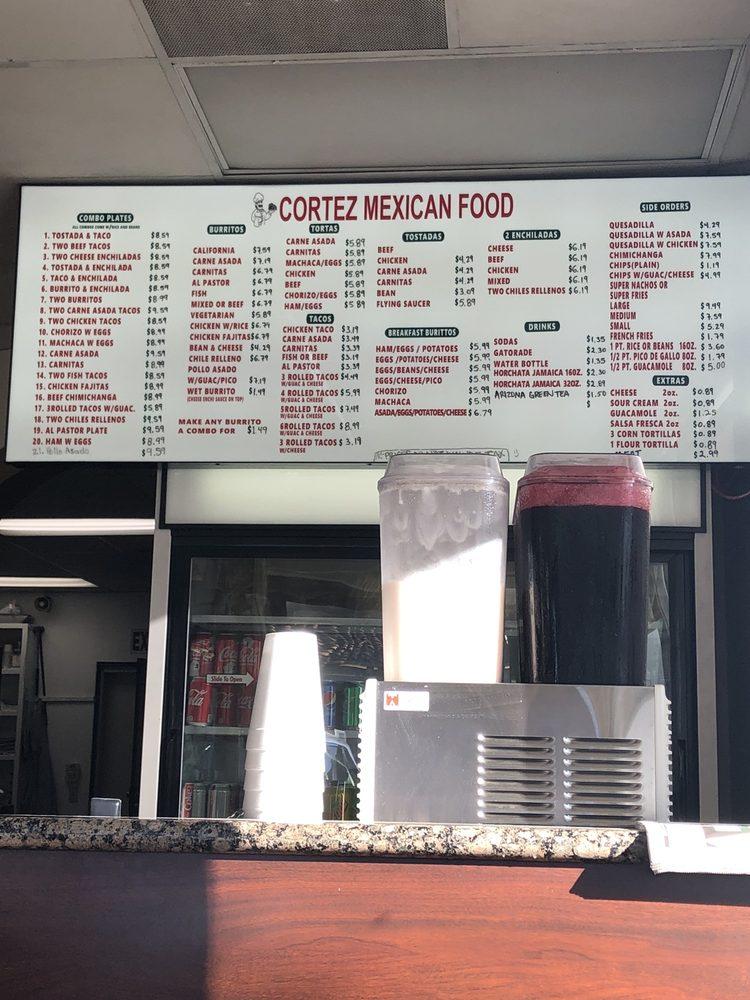 Menu at Cortez Mexican Food restaurant, Bonsall