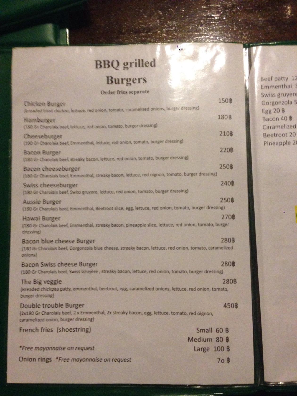 Menu at Green Tamarind Kitchen restaurant, Rawai