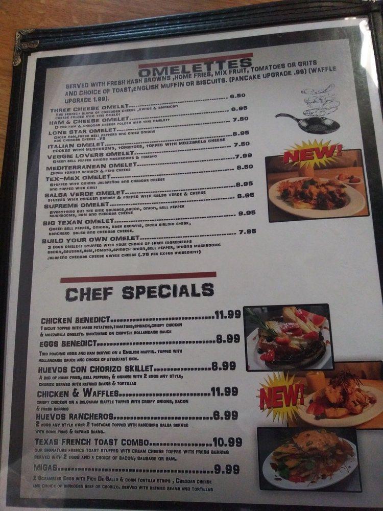 Menu at Texan Kitchen restaurant, Euless