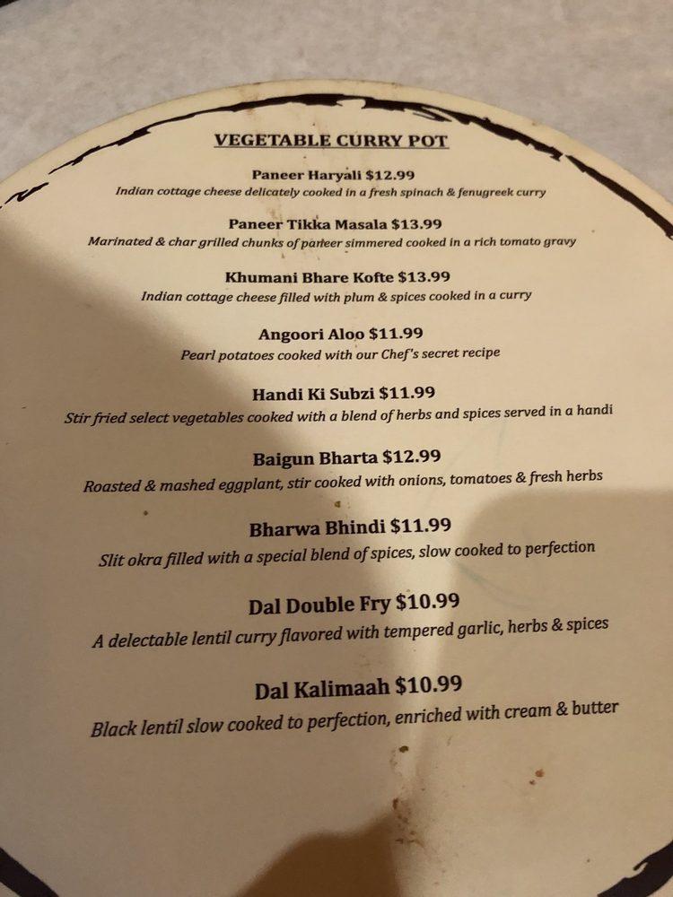 Menu at Chef's Table restaurant, Edison