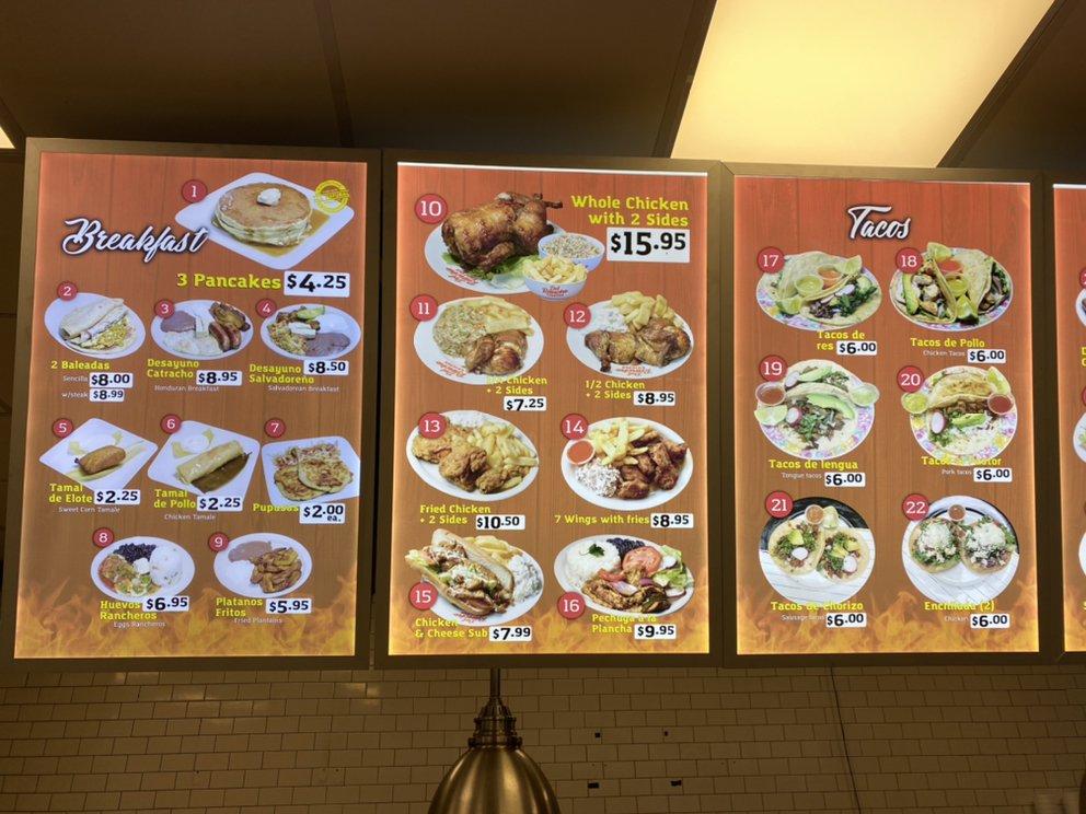 Menu at Del Rancho Chicken restaurant, Frederick