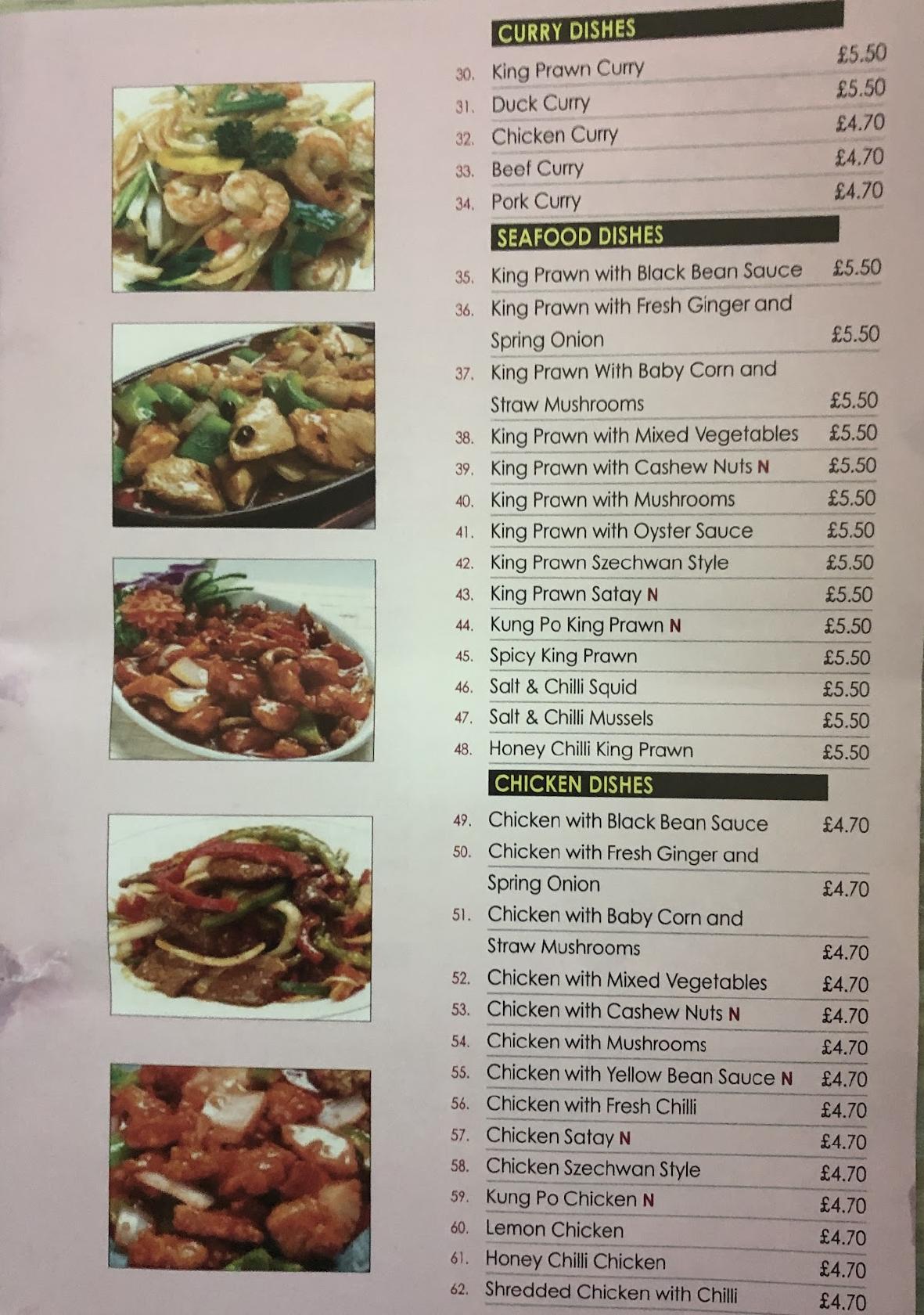 Menu at Happy House Chinese Munchy Box restaurant, Aberdeen
