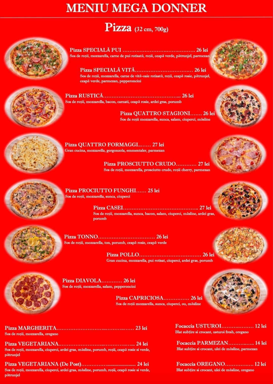 Menu at MEGA DONNER, Bucharest