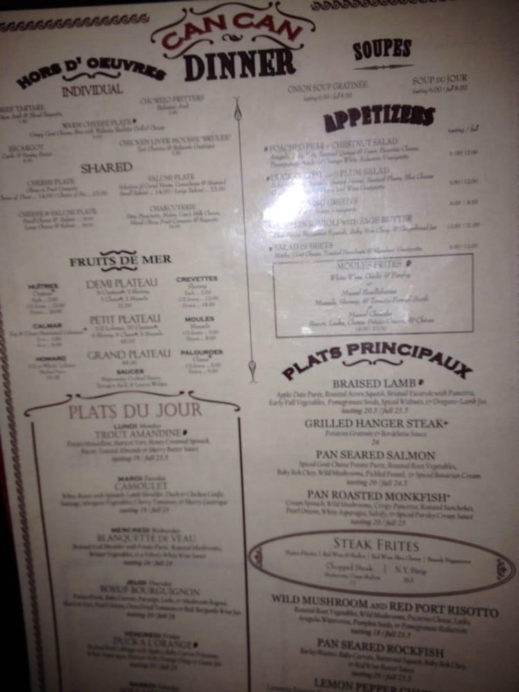 Carta del restaurante Can Can Brasserie, Richmond