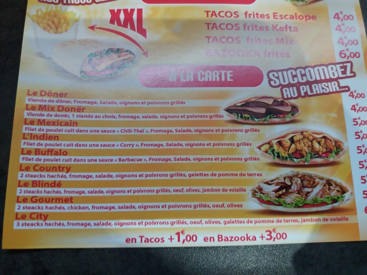 Menu at Takos City - Chez Kader et Ramzy restaurant, Mulhouse