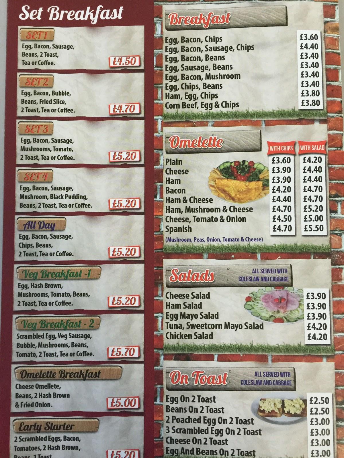 Menu at Enjoy Cafe, Wembley, Unit 1 Fourth Way