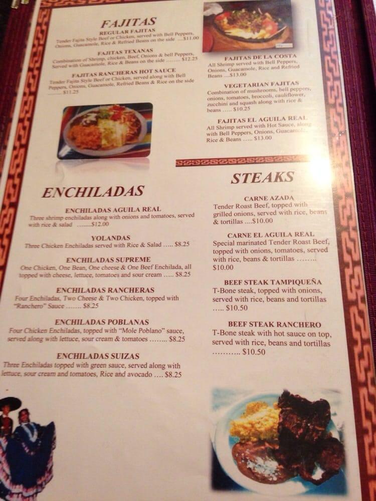 Menu at Mi Pueblito restaurant, Winterset