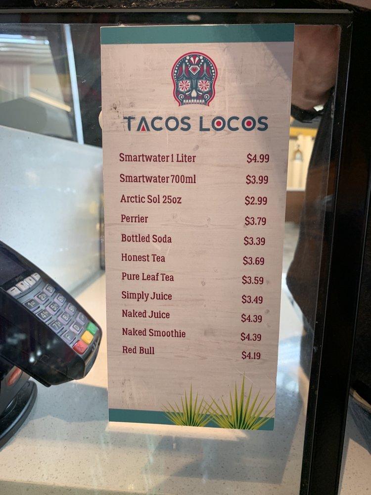 Menu at Tacos Locos fast food, Orlando, Orlando International Airport ...