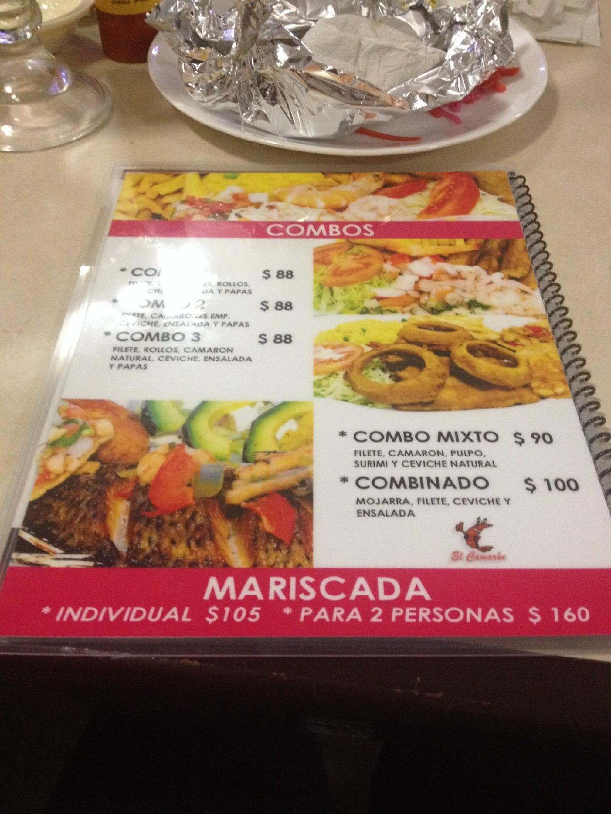 Menu at El Camarón restaurant, San Nicolás de los Garza, Av. Nogalar ...