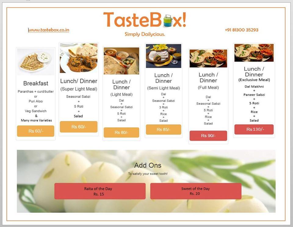 Menu at TasteBox, Gurugram, Gurgaon