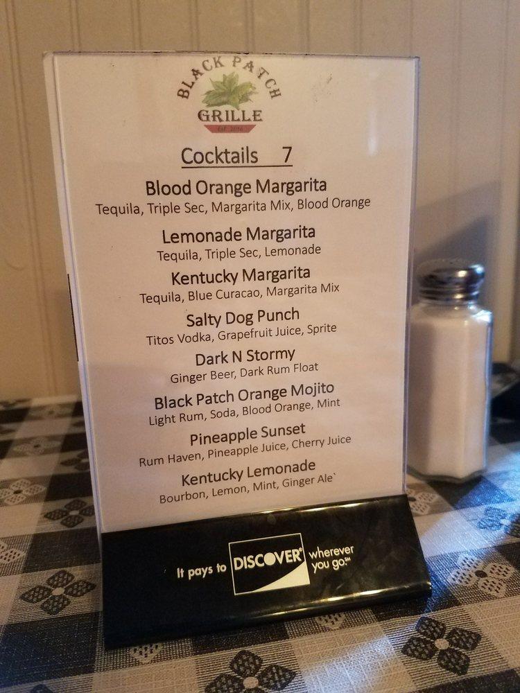 Menu at Black Patch Grille pub & bar, Princeton
