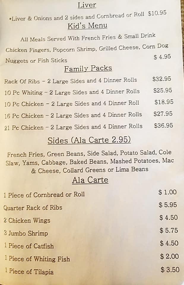 Menu at Crossroads 30/301 Restaurant, USA