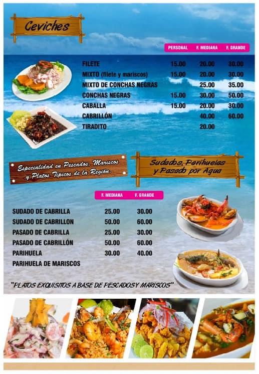 Menu at El Chevere-Cevicheria Piura restaurant, Piura