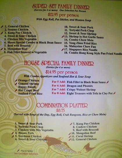 Menu at Leo's Kitchen restaurant, Roseville, Foothills Blvd
