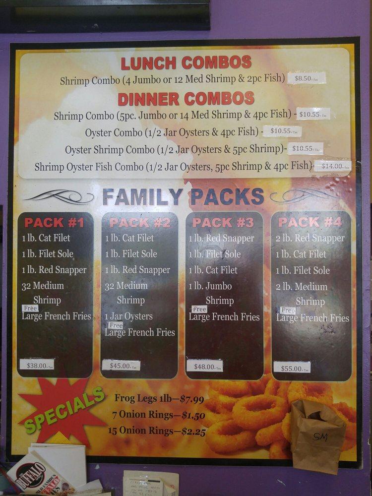 Menu at Plaza fish market restaurant, Los Angeles, W Slauson Ave