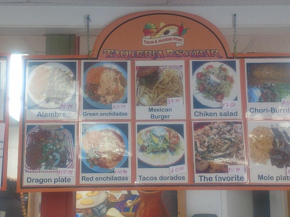 Menu at Taqueria Escobar, Pelican Rapids