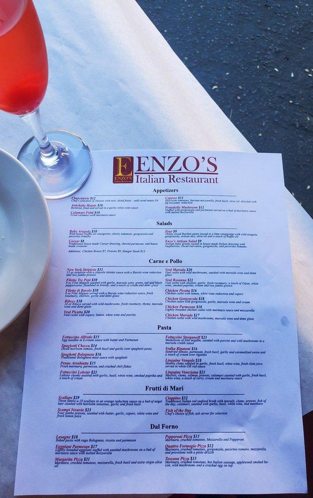 Menu at Enzo's Italian Restaurant, Santa Paula