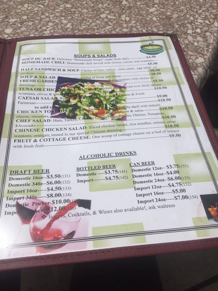 Menu at Fairways restaurant, Los Angeles