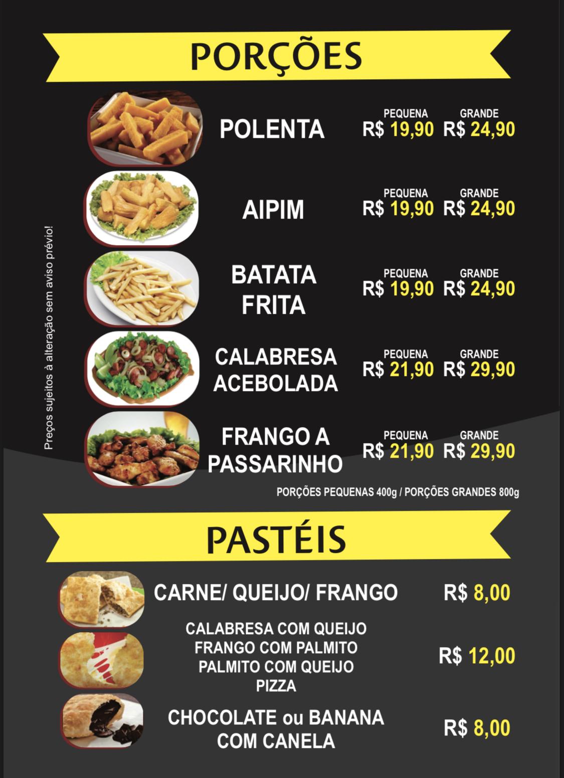 Menu em Altas Horas Pizzaria, Curitiba, R. Padre Anchieta
