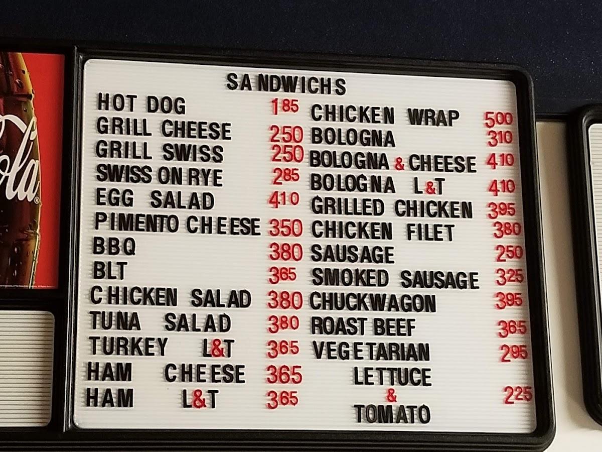 Menu at Oasis Sandwich Shop fast food, Monroe