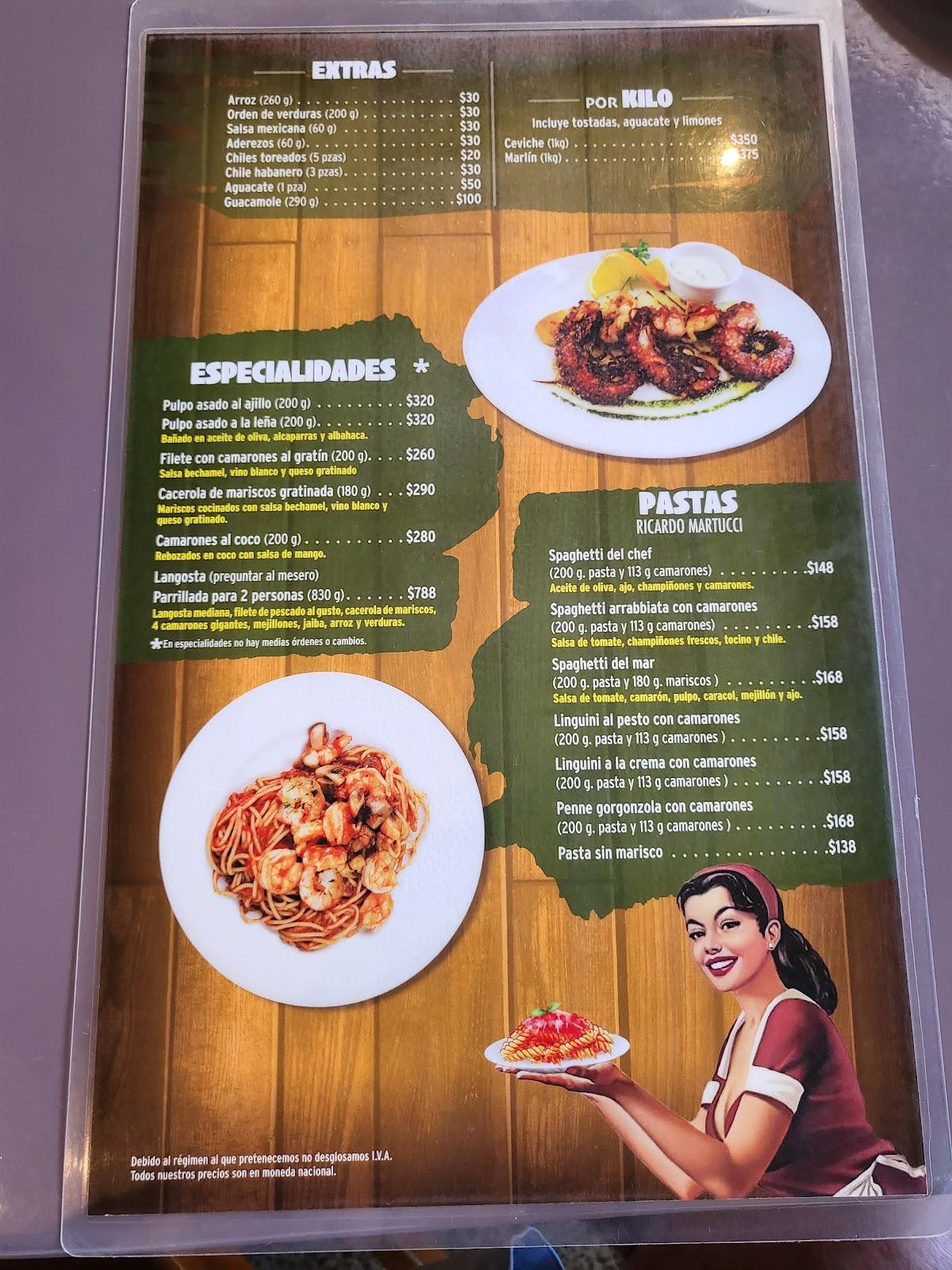 Carta del restaurante Mariscos 8 Tostadas Estadio, Puerto Vallarta, Río ...