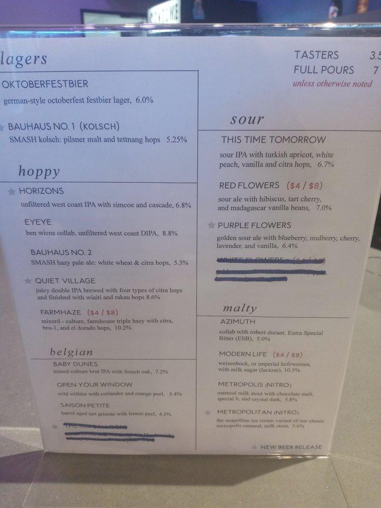 Menu at SOLARIS BEER & BLENDING, Murrieta