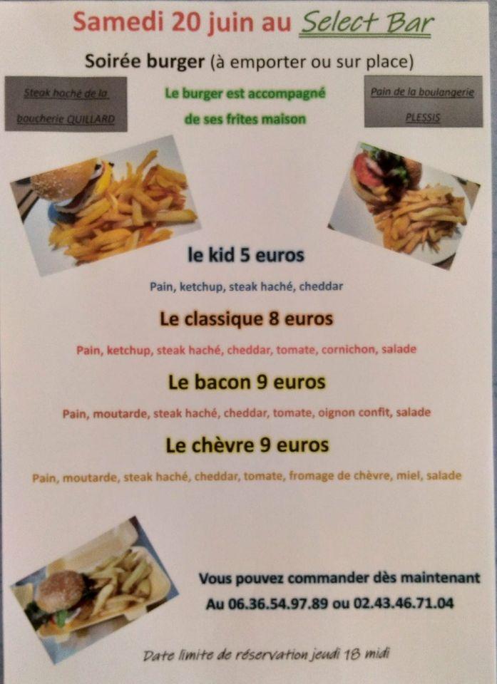 Menu at Sélect Bar, Vaas