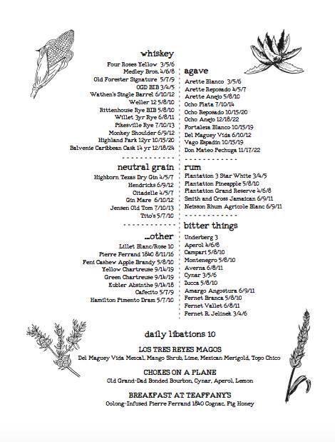 Menu at Nobie's pub & bar, Houston