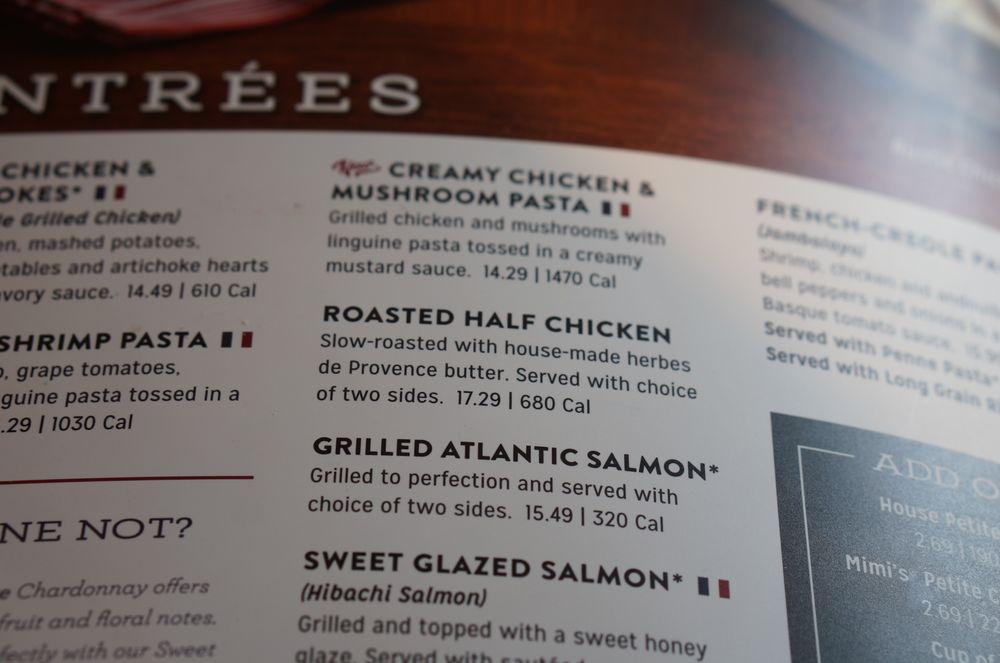Menu at Mimi's Cafe, Anaheim, S Harbor Blvd
