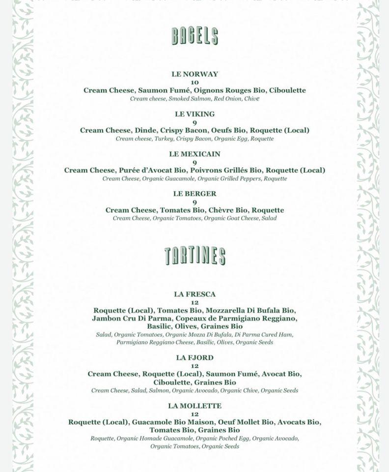 Menu at Woo Monaco restaurant, Monaco-Ville