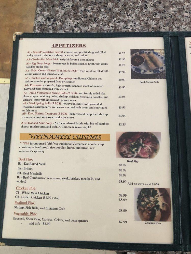 Menu at Pho Ben Restaurant, Edmond