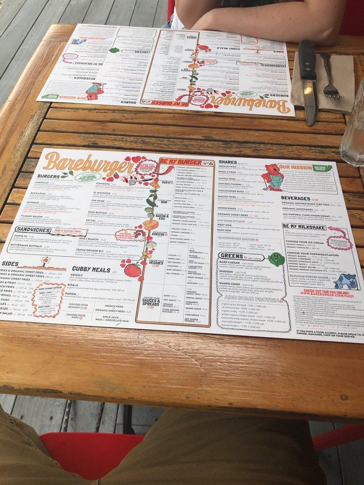 Menu at Bareburger, Mount Kisco