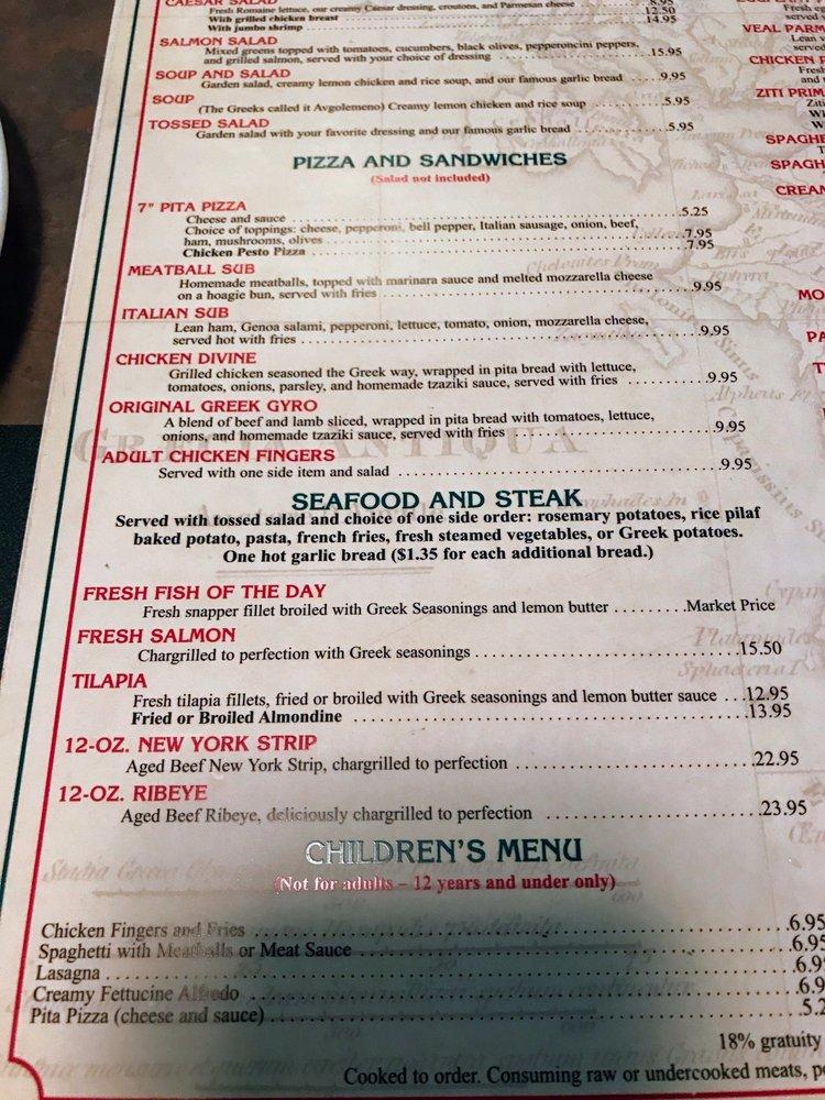 Menu at Costa's Mediterranean Cafe, Birmingham, Trussville Crossings Pkwy