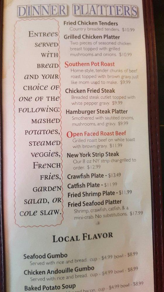 Menu at Déjà Vu Restaurant & Bar, New Orleans
