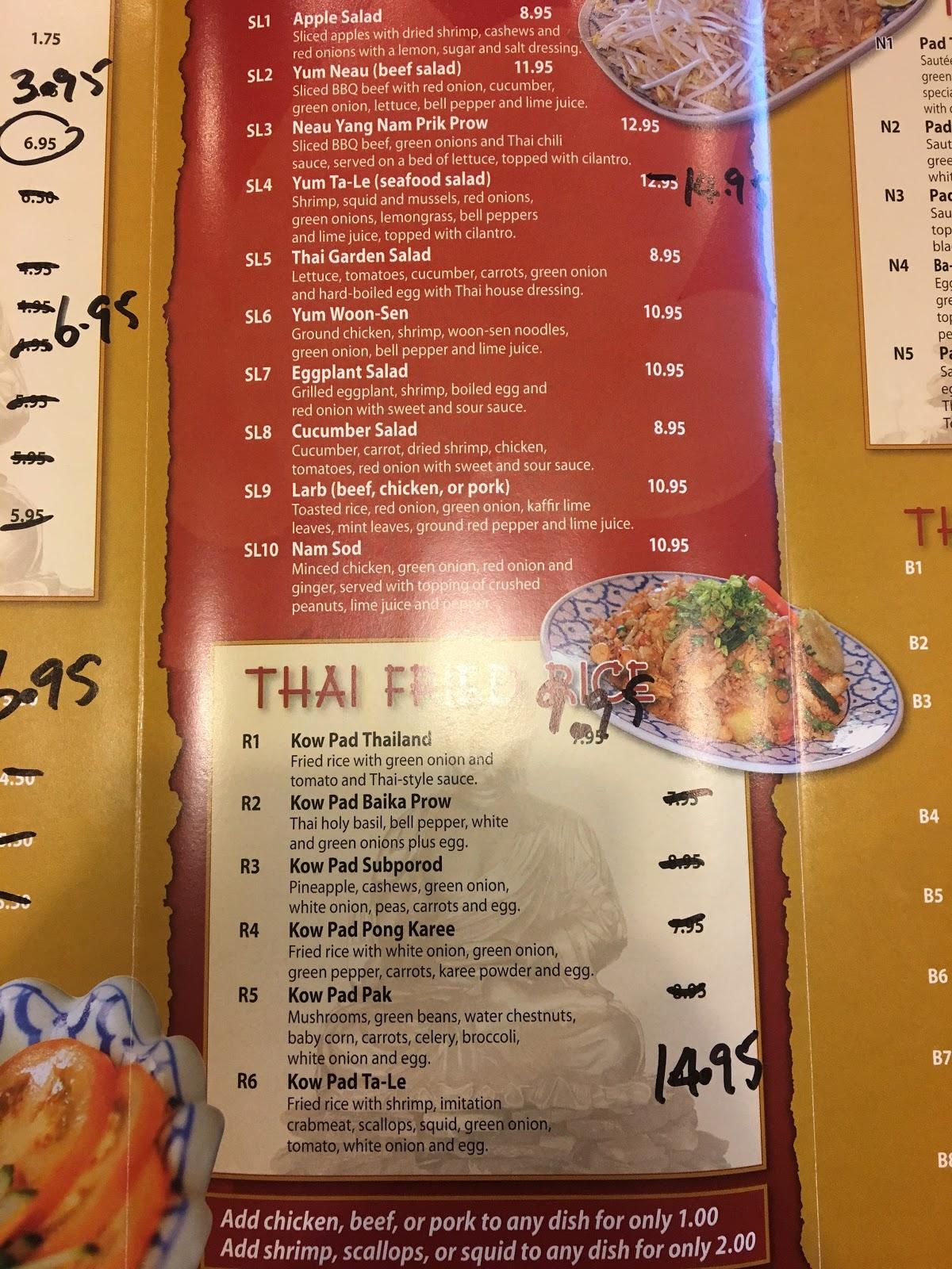Menu at Golden Buddha Thai Cuisine restaurant, Romeo