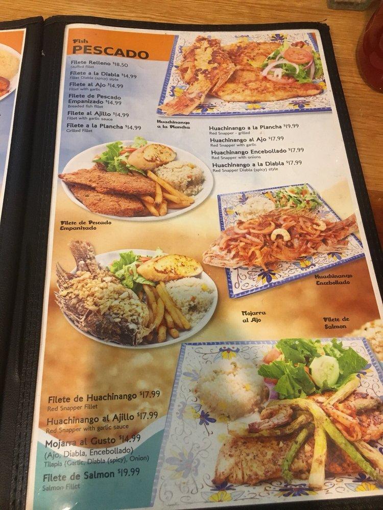 Menu at Mariscos El Kora restaurant, Chicago, S Archer Ave