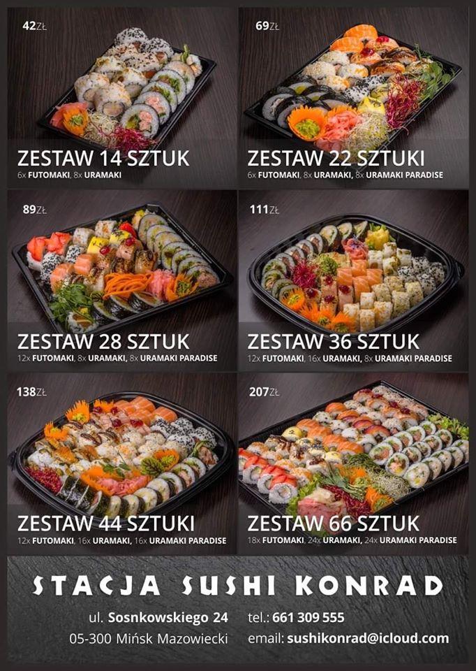 Menu at Stacja Sushi Konrad restaurant, Minsk Mazowiecki, Kardynała ...