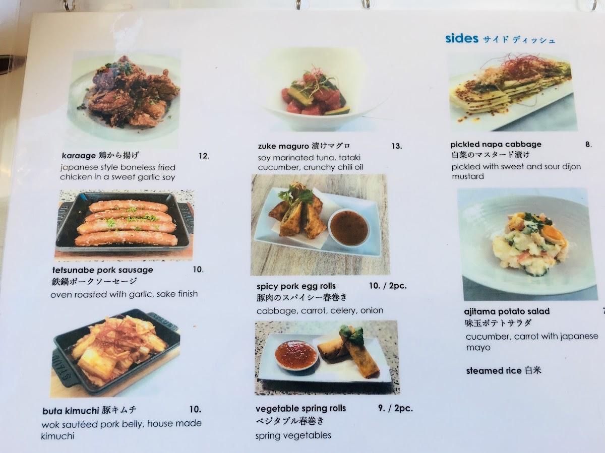Menu at Momosan Waikiki restaurant, Honolulu
