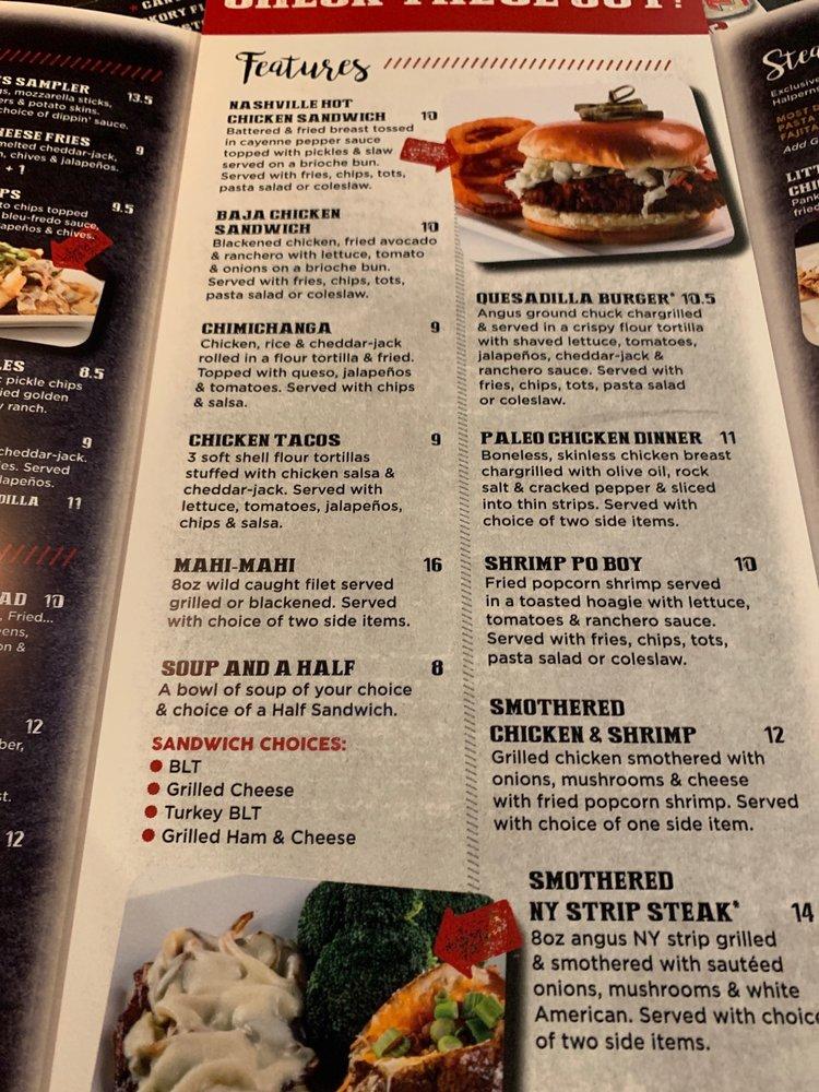 Menu at Sidelines Grille pub & bar, Canton, Hickory Flat Hwy