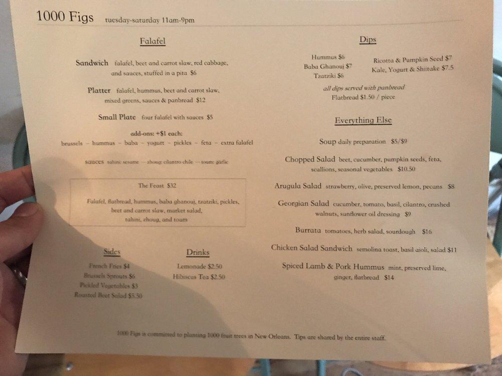 Figs Restaurant Menu at Nicholas Mckillop blog