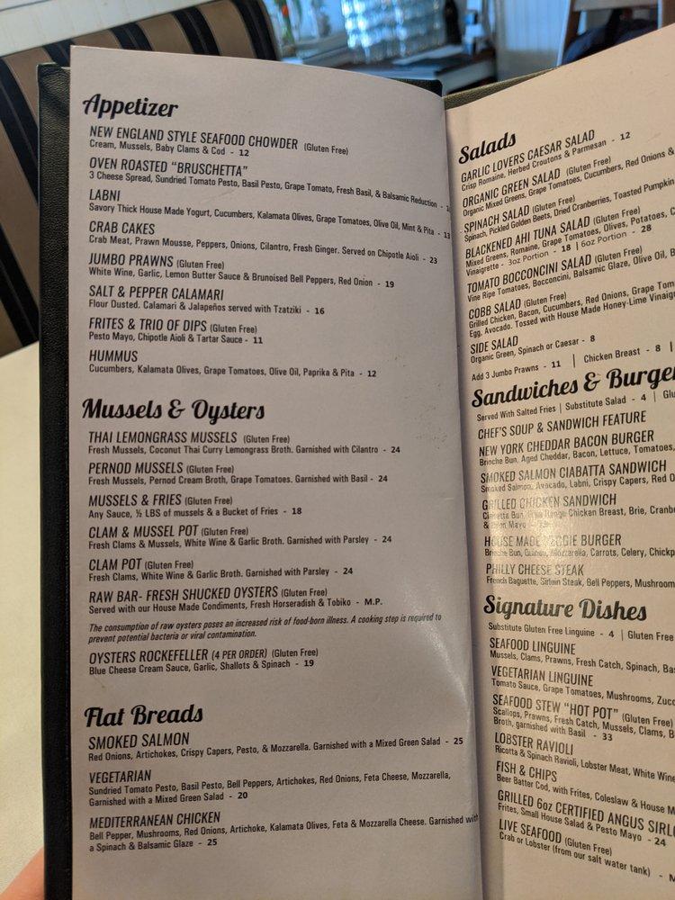 Menu at FIVE Kitchen & Oyster Bar, White Rock