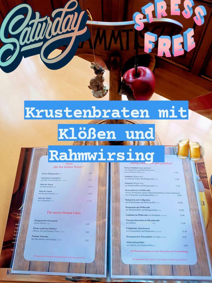 Menu au Gasthaus zur Birke restaurant, Kulmbach