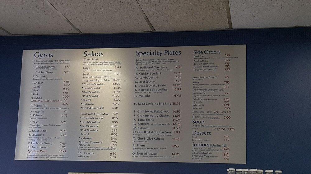 Carta del restaurante Niko's Gyros Magnolia, Seattle, 32nd Ave W
