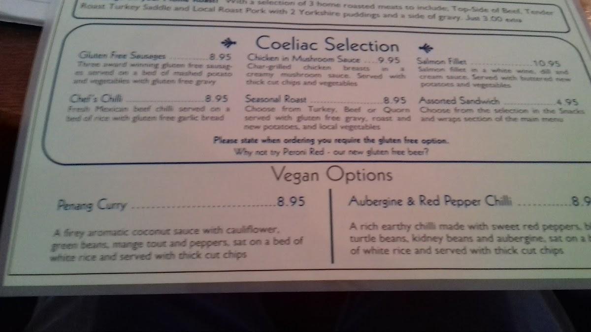 Menu at The Venue pub & bar, Blackpool, North Promenade